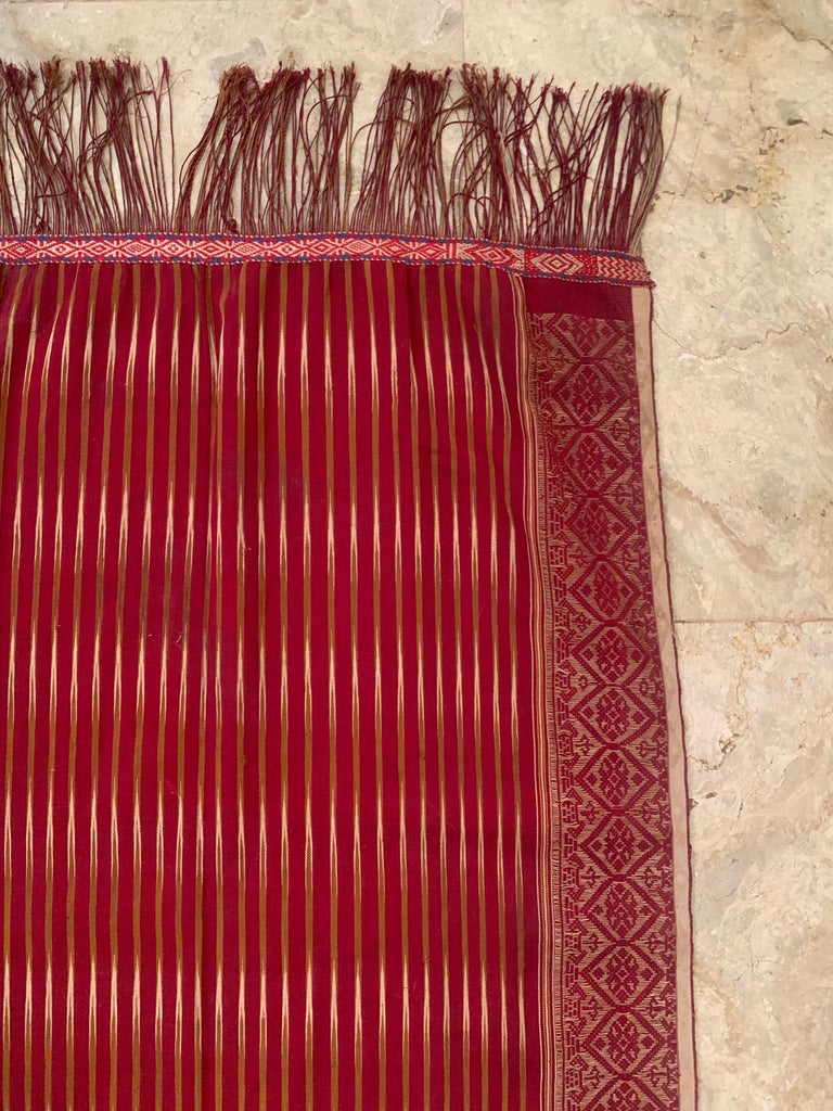 Ikat Textile "Ulos" from Batak Tribe of Sumatra and Stunning Tribal Motifs For Sale at 1stDibs