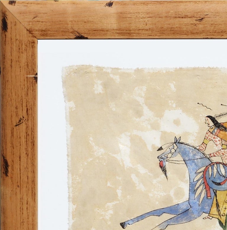 Ikce Wicasa Ecetkiya Wawowa - "Two Arapahos Chased by Soldiers" Native ...