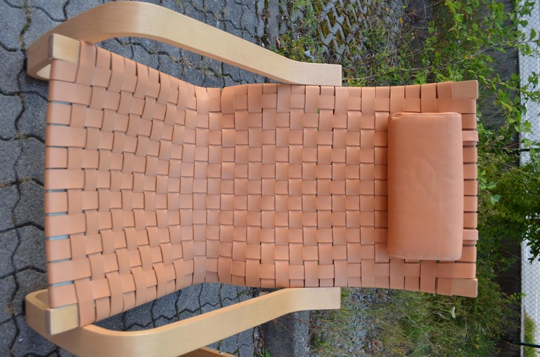 VINTAGE IKEA Poäng Saddle Leather Lounge Chair and Ottomane Noboru ...
