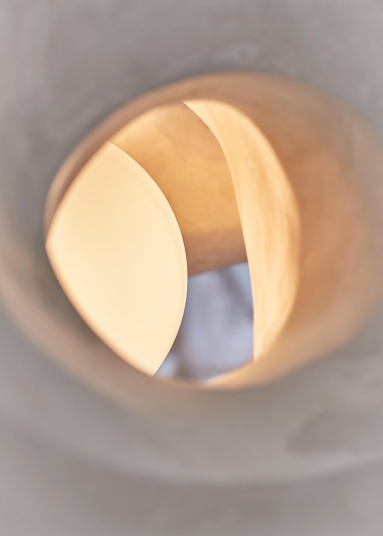 Ikigai - Grande lampe suspendue sculpturale organique faite à la main ...