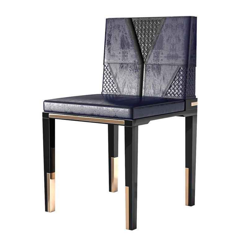 "Il Gabbiano" Chair with Bronze Details and Tailor Made Leather ...