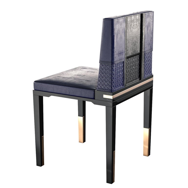 "Il Gabbiano" Chair with Bronze Details and Tailor Made Leather ...