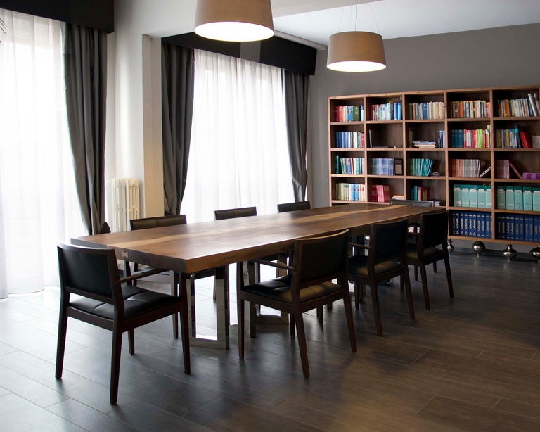 "Il Pezzo 6 Long Table" river table made of solid American walnut and ...