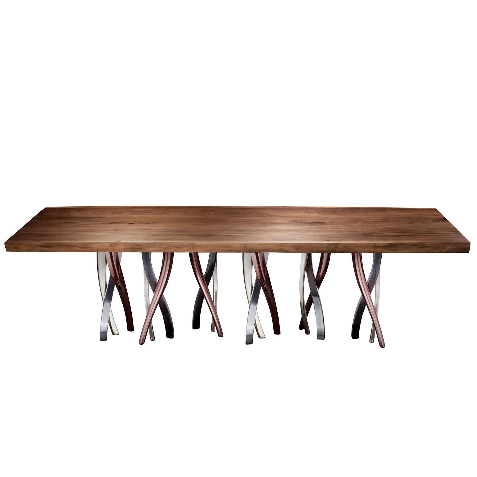 Large live edge black Walnut dining table at 1stDibs