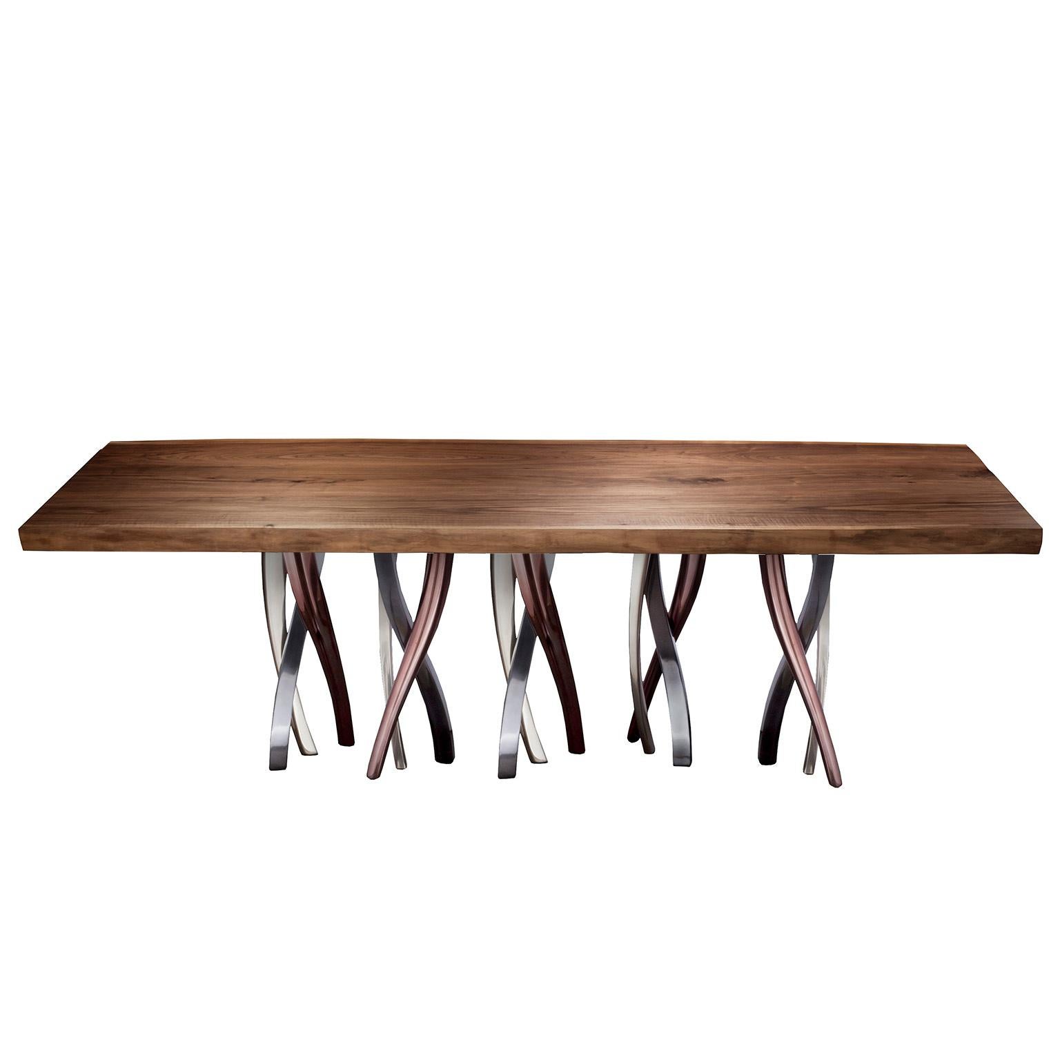 Leonardo Contemporary Table Made of Ashwood with Interlocking Legs For ...