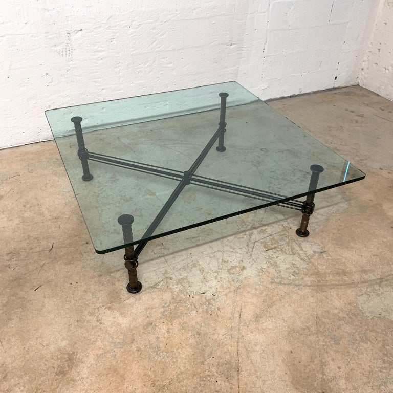 Ilana Goor Steel and Bronze Rebar Coffee or Cocktail Table Base, Signed ...