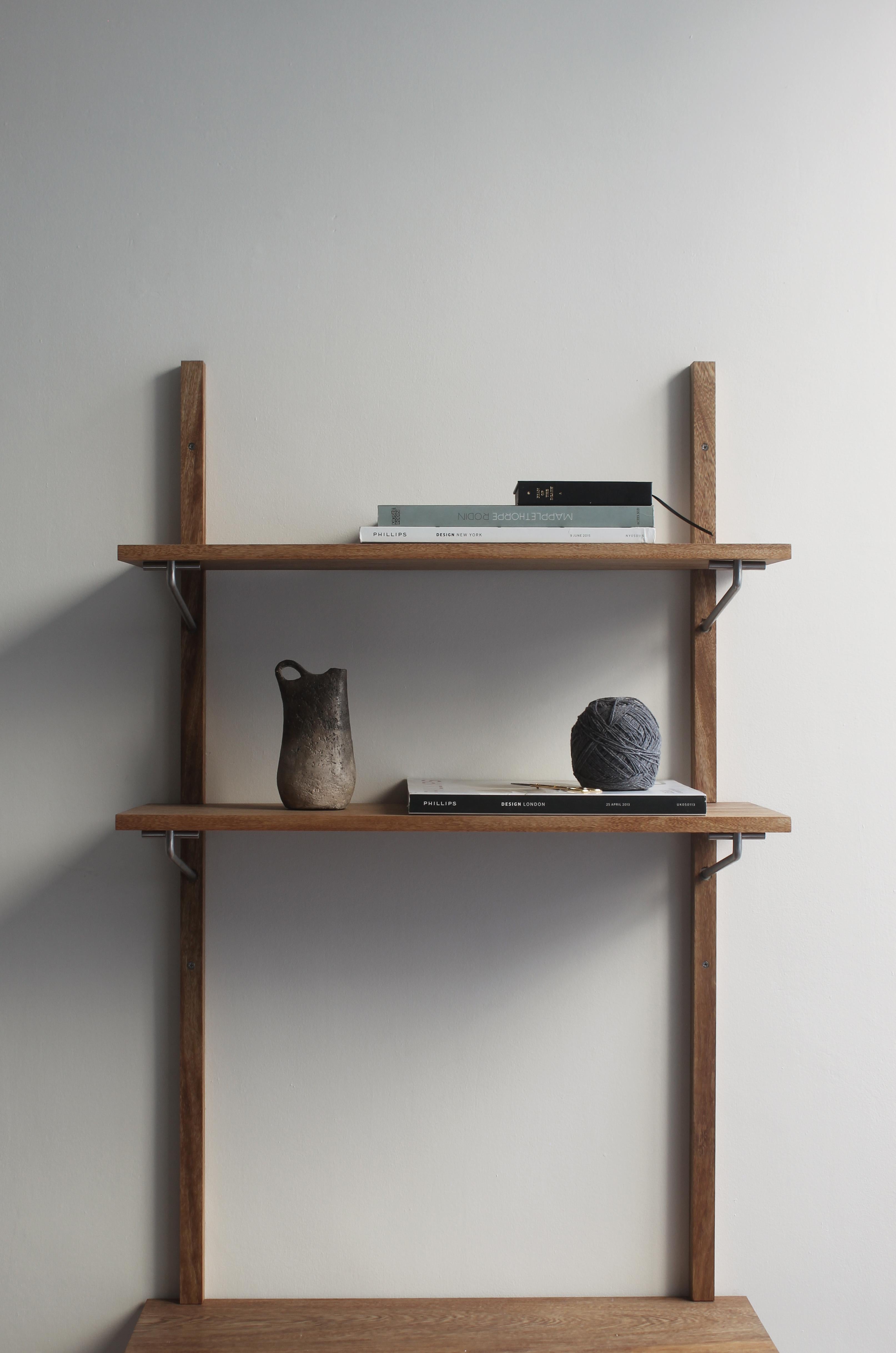 Ilia 3 Wall shelving system Torii Made in white Oak and Stainless Steel ...