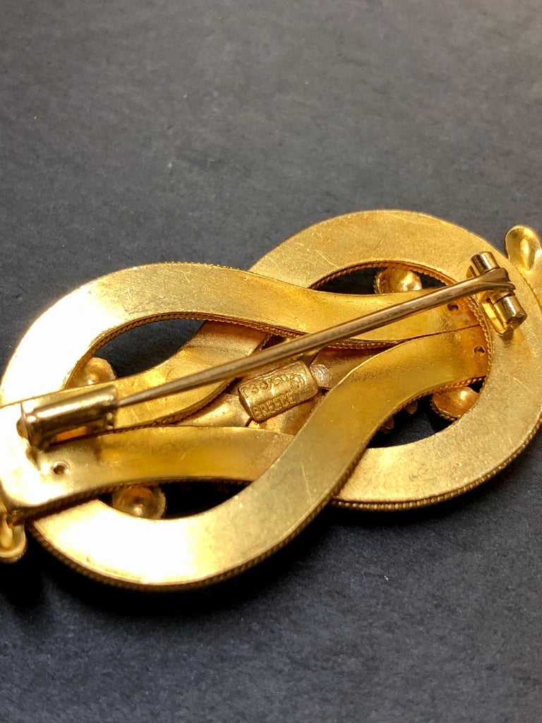 Ilias Lalaounis 18K Etruscan Style Milgrain Brooch For Sale at 1stDibs