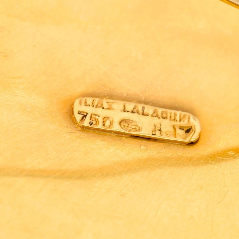 Ilias Lalaounis Brosche with Emerald Cabochon For Sale at 1stDibs