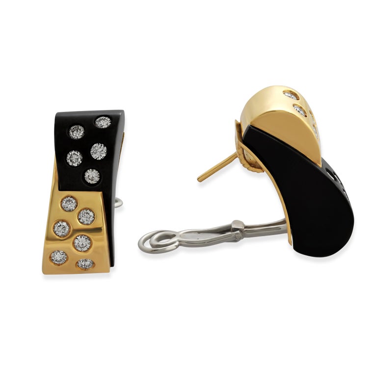 Illario, Gold and Diamond Earrings For Sale at 1stDibs