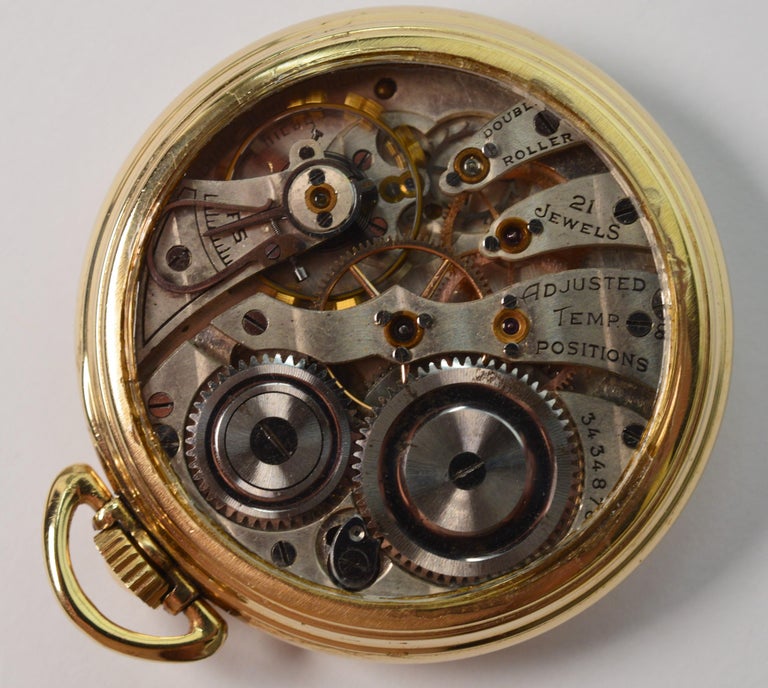 Illinois Watch Company Display Back Pocket Watch For Sale at 1stDibs