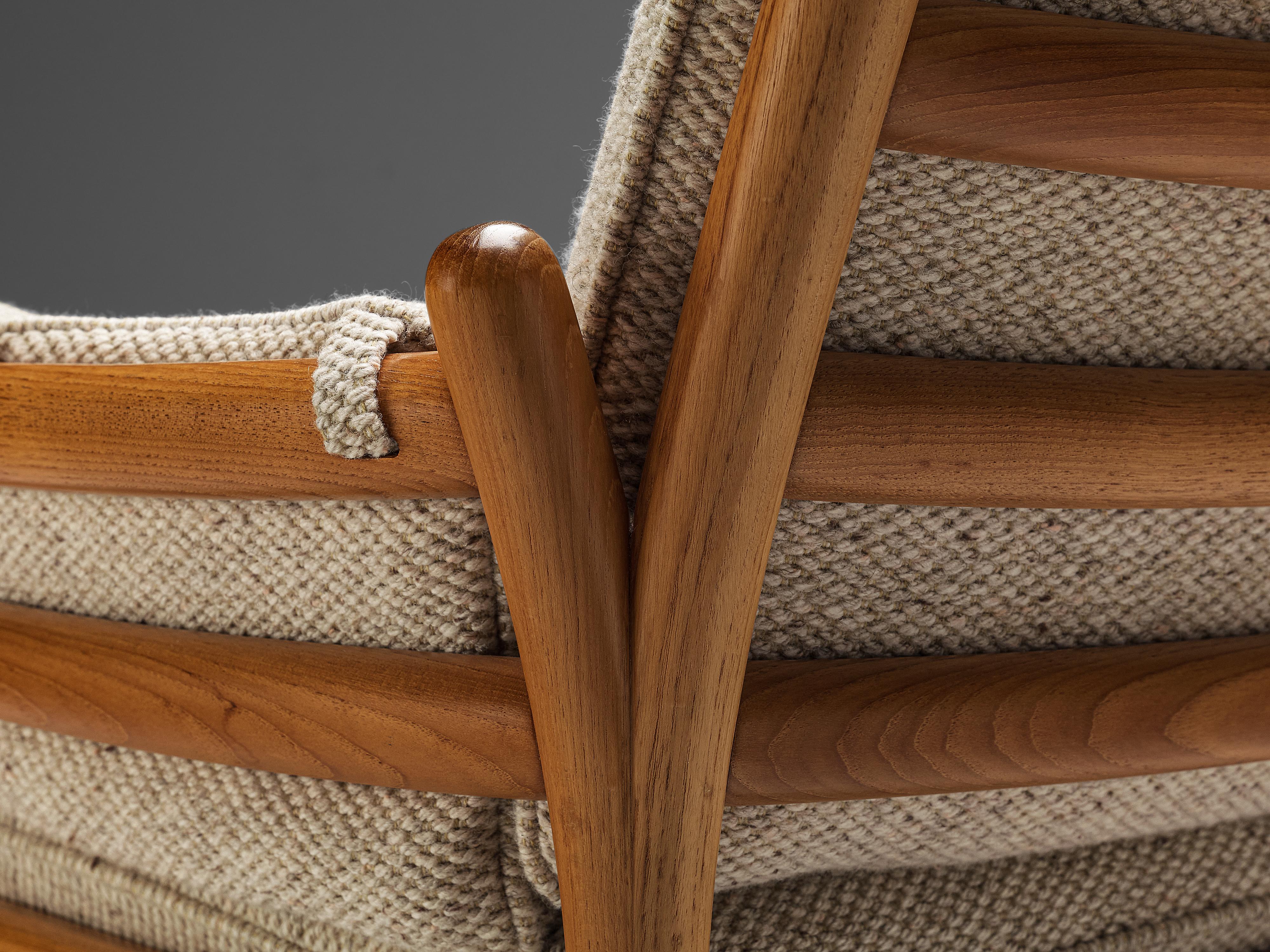 Illum Wikkelsø for CFC Silkeborg ‘Genius’ Lounge Chair in Teak For Sale ...