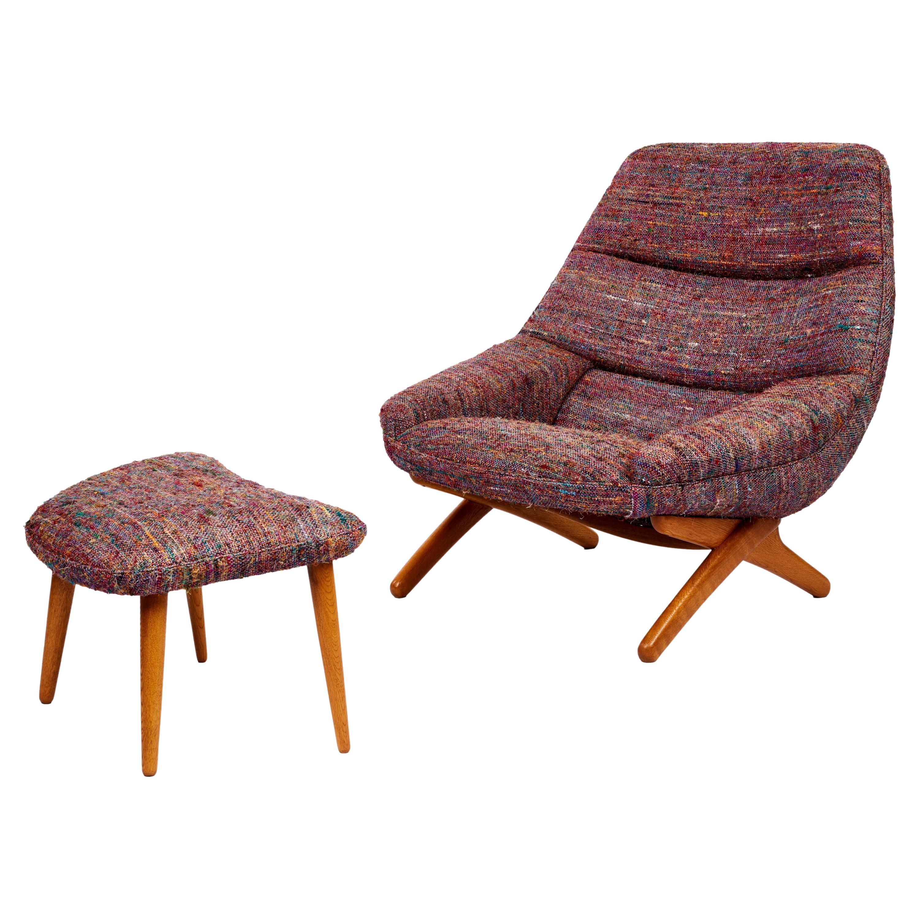 Pyramid Lounge Chair and Ottoman by Illum Wikkelsø at 1stDibs
