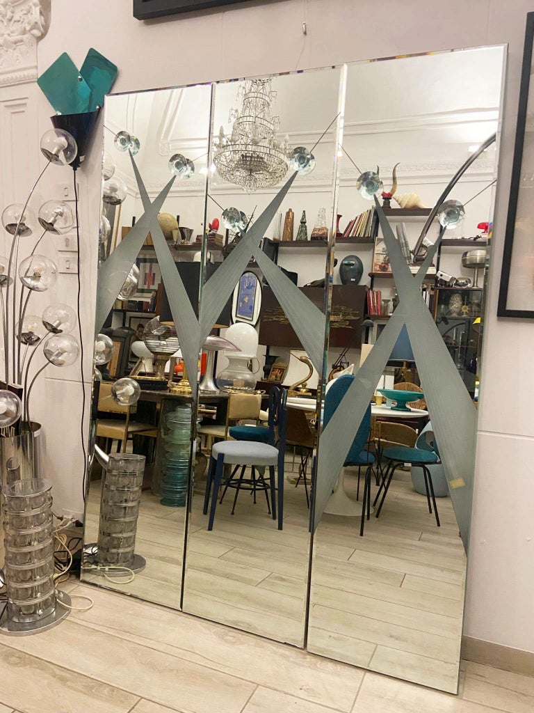 Illuminated Coat Rack Mirror, Italy, 1970s For Sale at 1stDibs