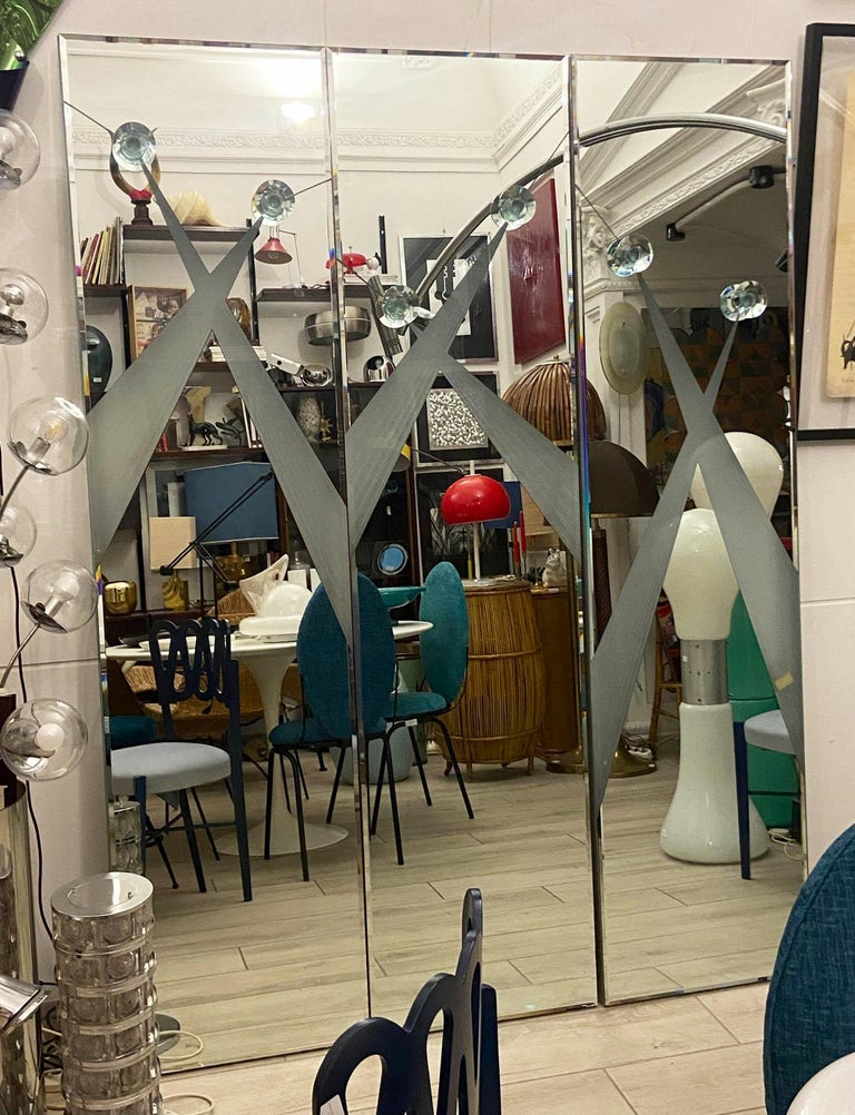 Illuminated Coat Rack Mirror, Italy, 1970s For Sale at 1stDibs