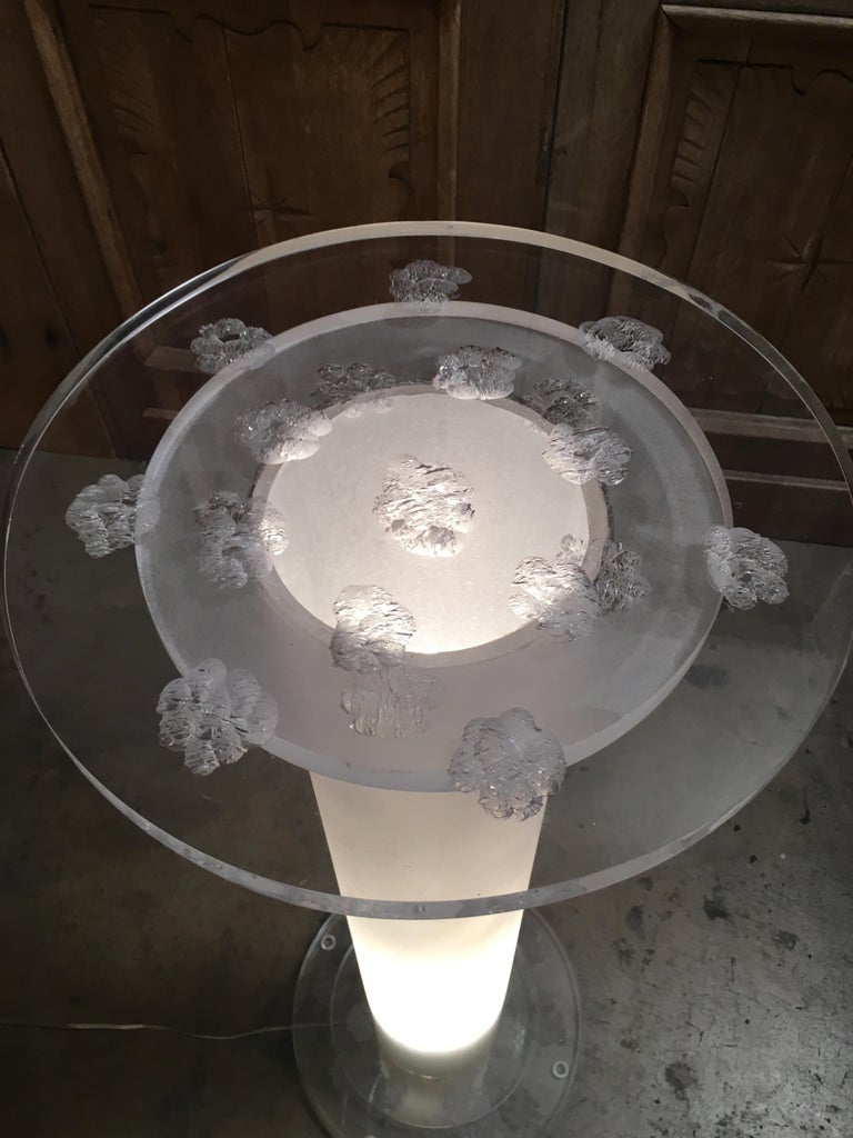 Illuminated Lucite Column at 1stDibs | illuminated columns