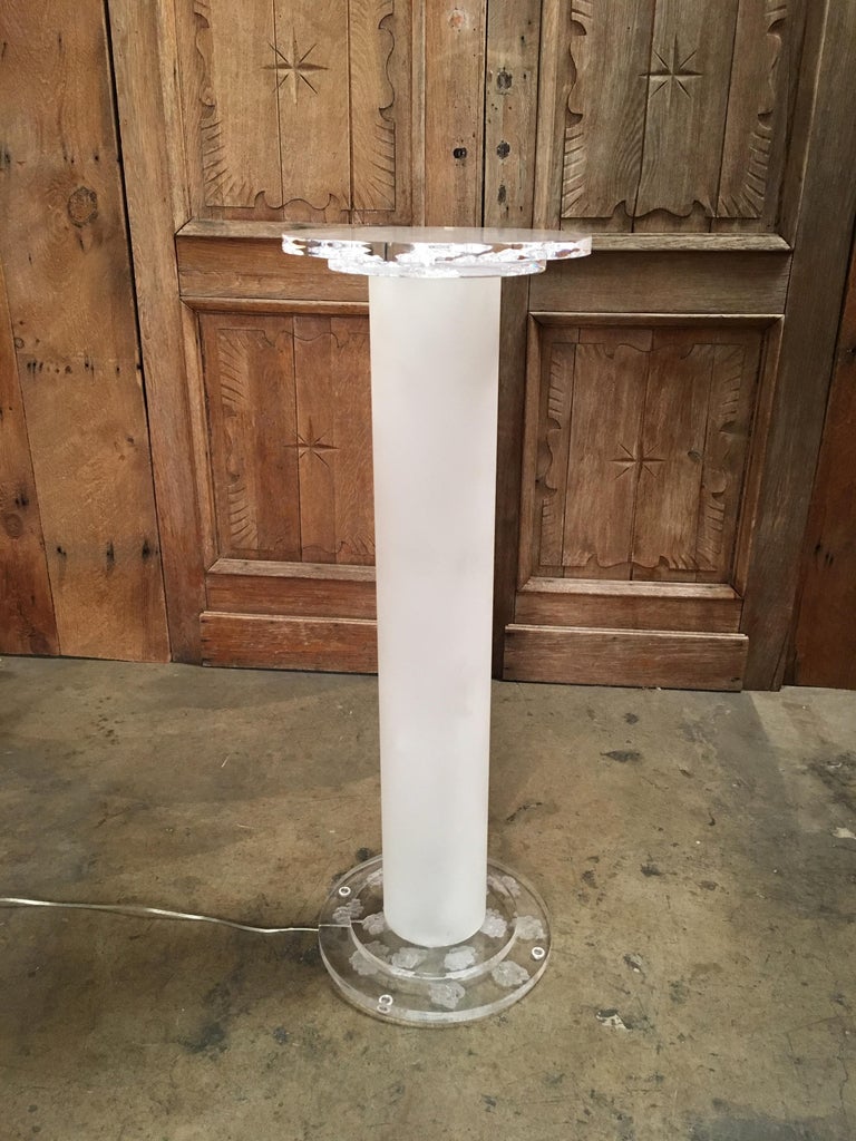Illuminated Lucite Column at 1stDibs | illuminated columns