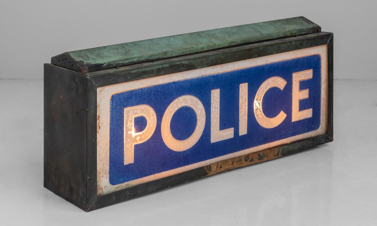Illuminated Police Sign, England, circa 1930 at 1stDibs | vintage ...