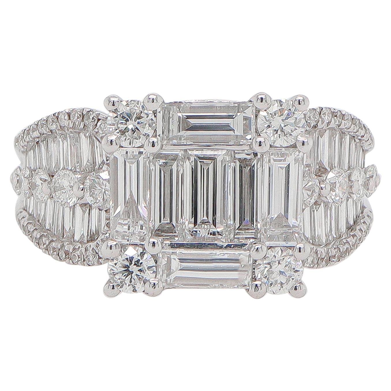 18 Karat Gold Ring Set with 2.36 Carat Light Fancy Yellow Radiant Cut ...