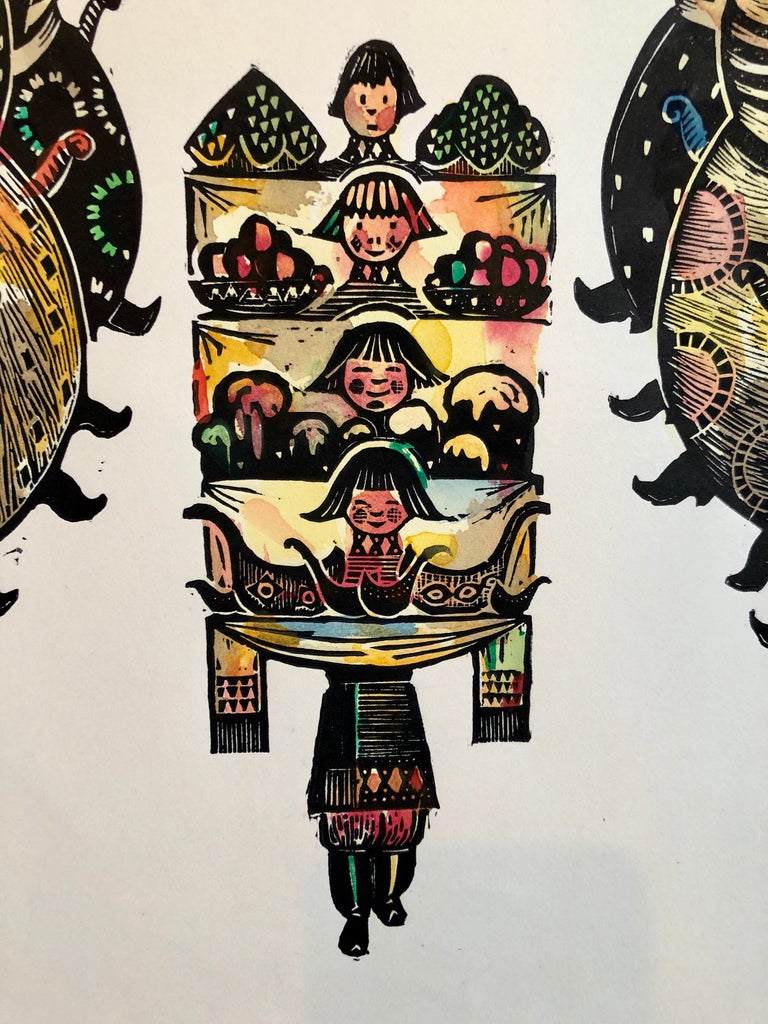 Ilya Shenker - Post Soviet Avant Garde Russian Woodcut Print With Hand ...