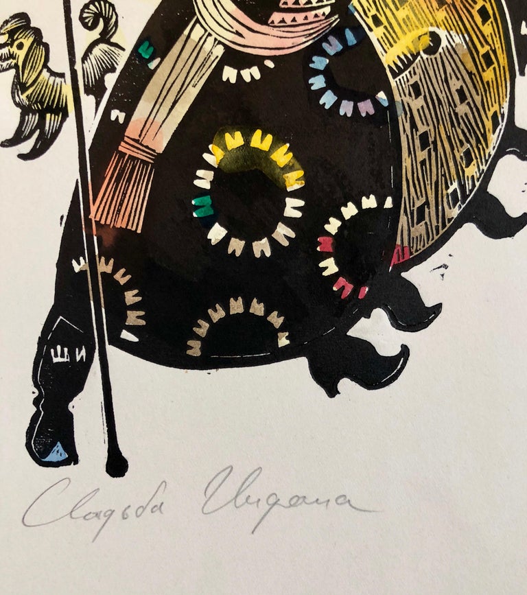 Ilya Shenker - Post Soviet Avant Garde Russian Woodcut Print With Hand ...