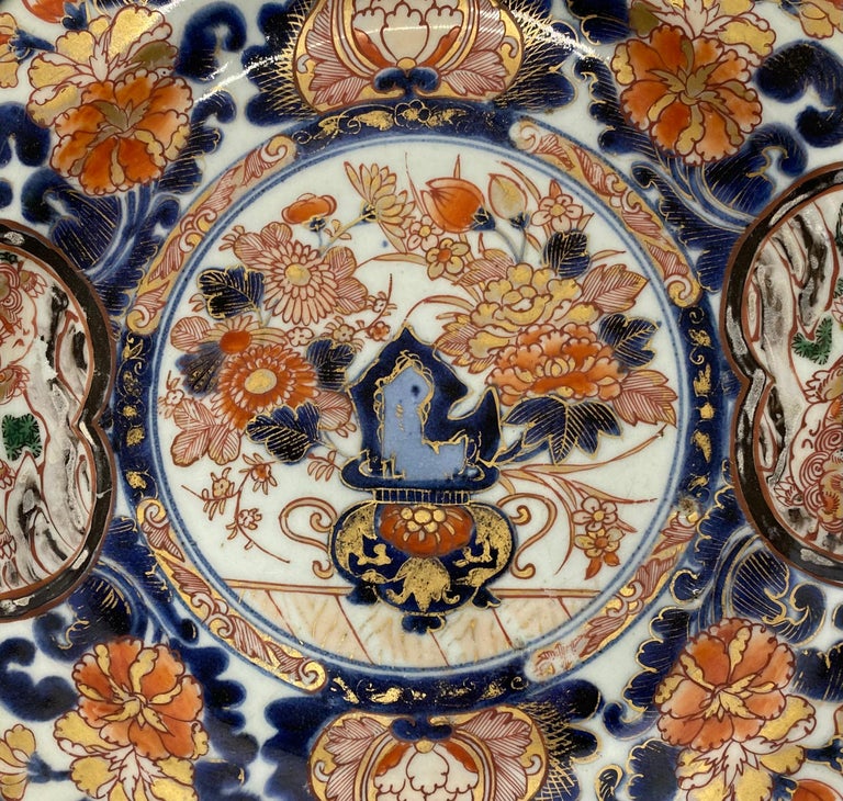 Imari Porcelain Dish, Arita, Japan, circa 1700, Genroku Period at 1stDibs