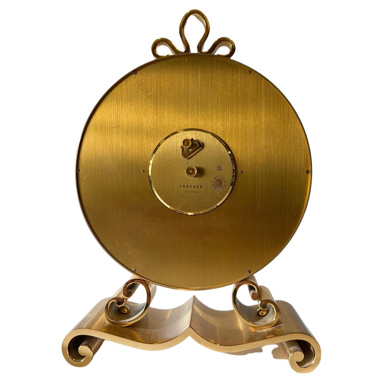 Imhof Table Clock Swiss Made, 1950 For Sale at 1stDibs