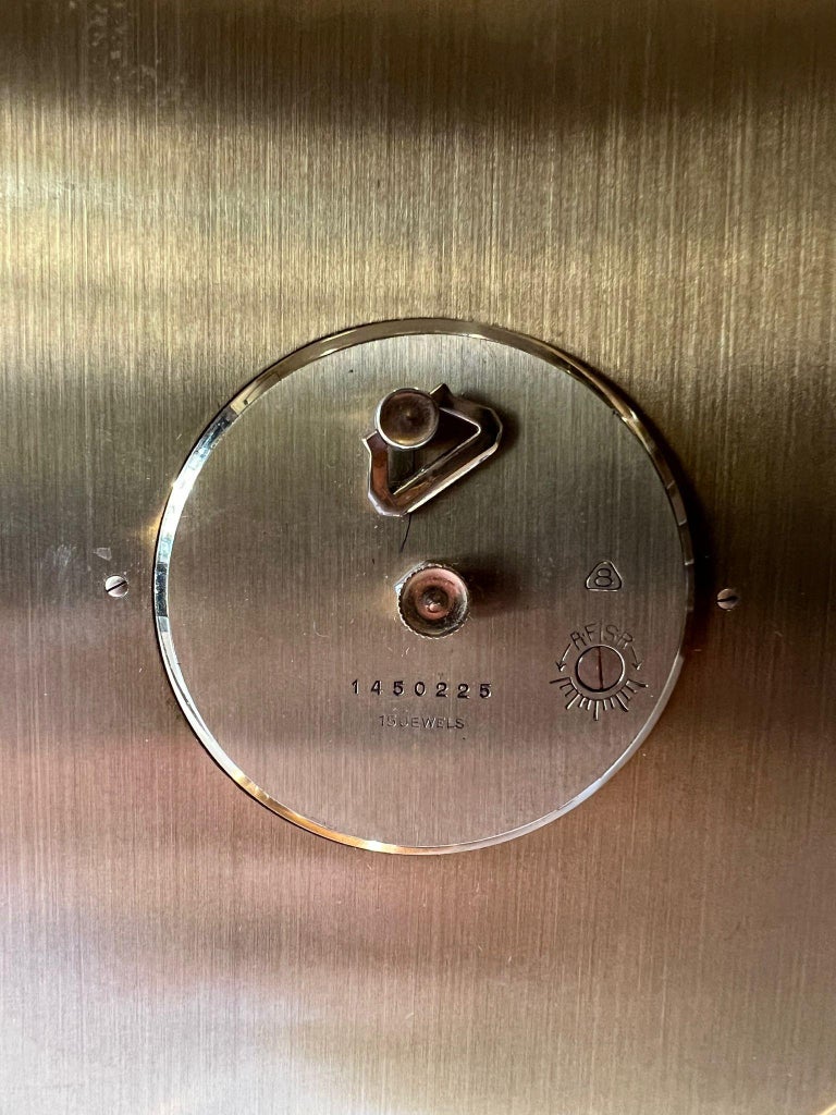 Imhof Table Clock Swiss Made, 1950 For Sale at 1stDibs