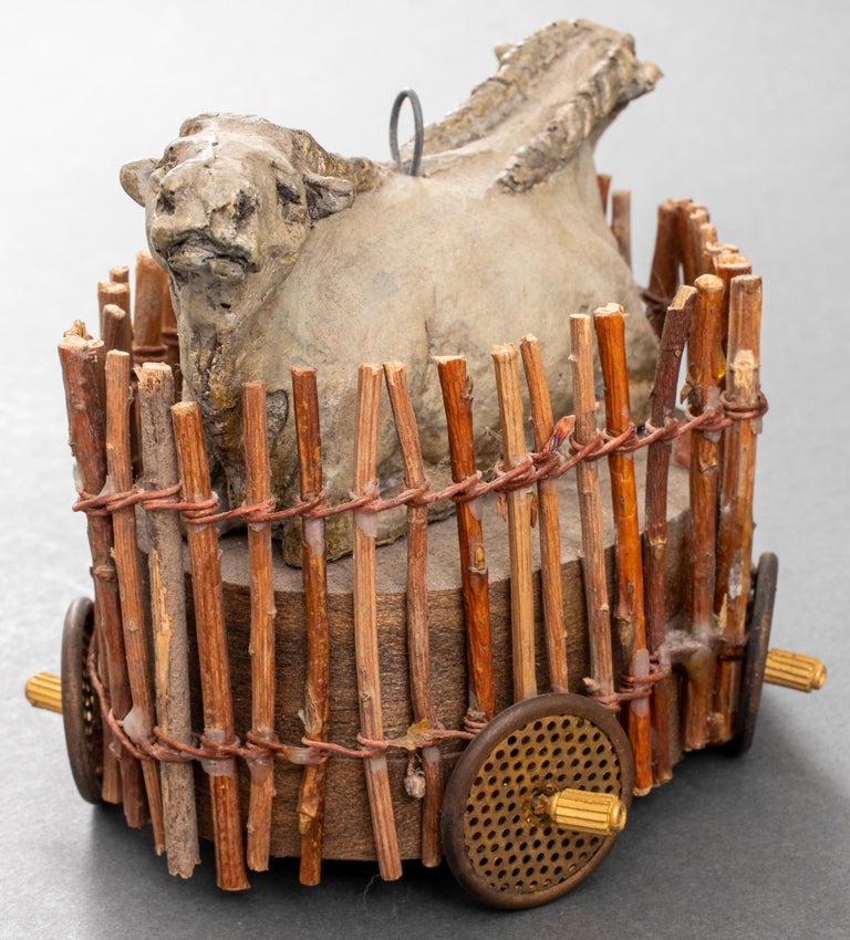 Immi Storrs Double Bull Rattle Sculpture For Sale at 1stDibs