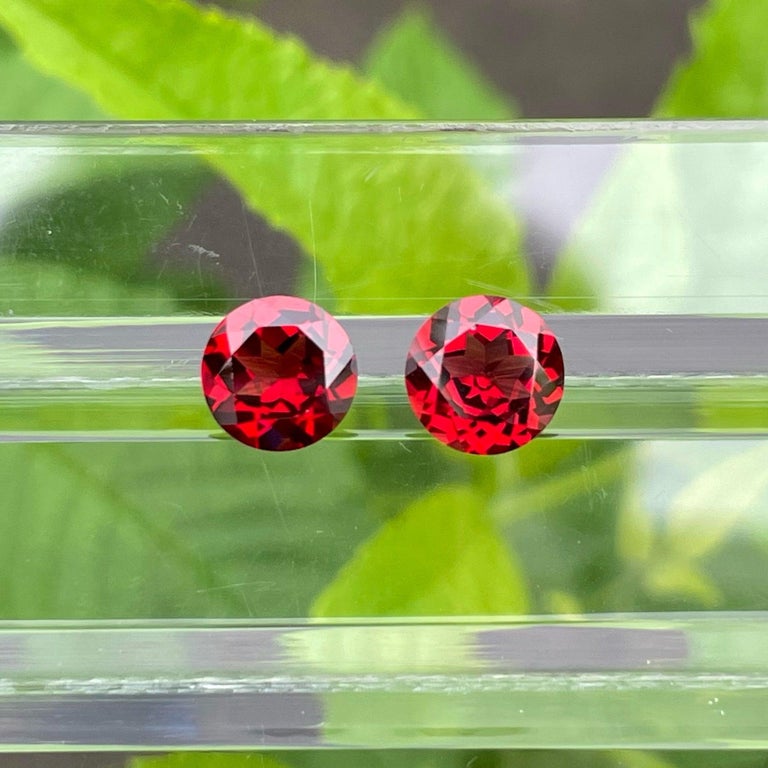 Imperial Bright Red Garnet Gemstone Sparkling Loose Garnet For Earrings ...