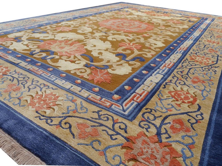 Imperial Chinese Design Rug Wool and Silk For Sale at 1stDibs