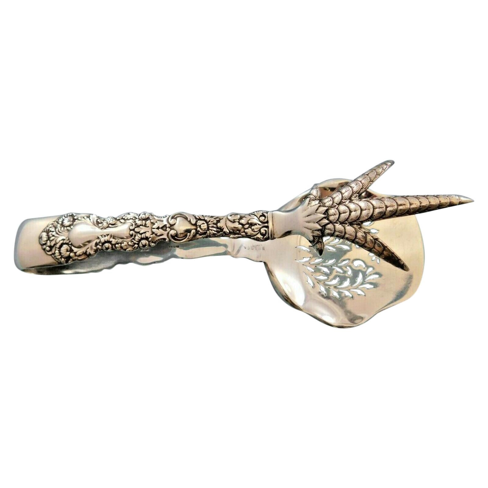 Medallion by Gorham Sterling Silver Ice Tong Double Chicken Claw For ...