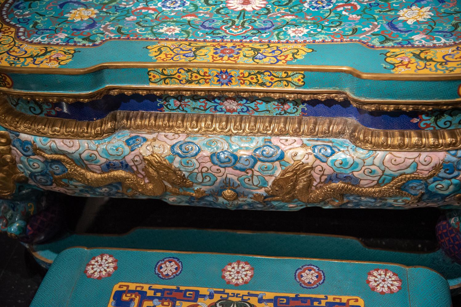 Imperial Gilt Copper and Cloisonné Enameled Throne at 1stDibs | copper ...