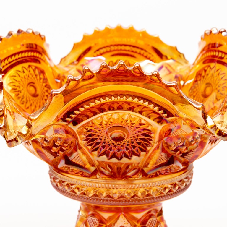 Imperial Glass Punch Bowl Two Pieces For Sale at 1stDibs