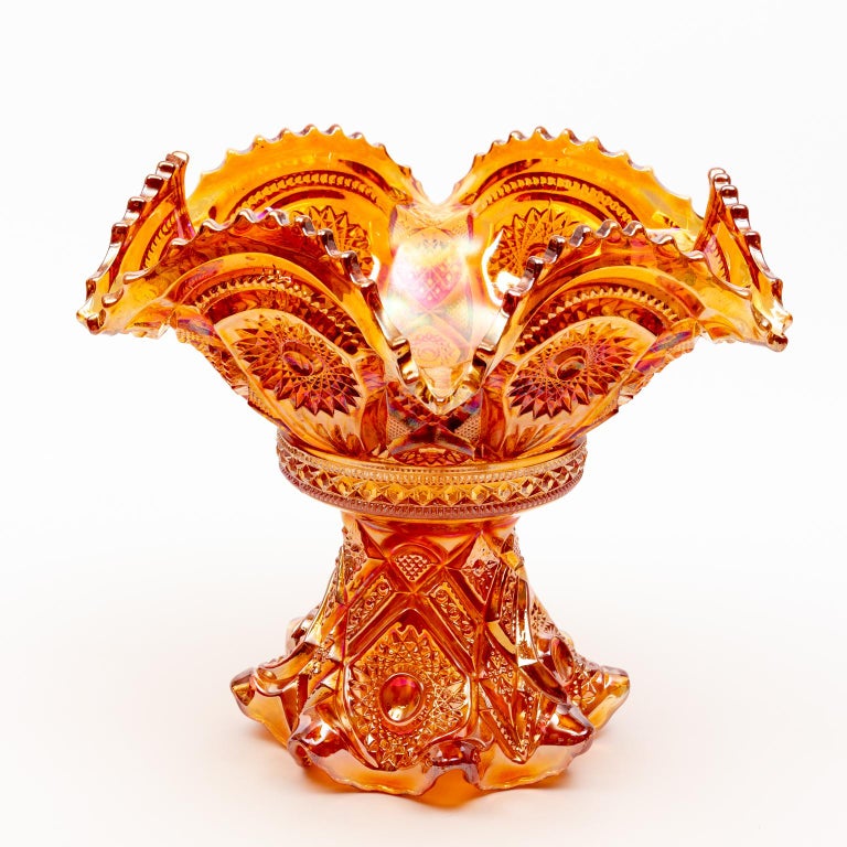 Imperial Glass Punch Bowl Two Pieces For Sale at 1stDibs