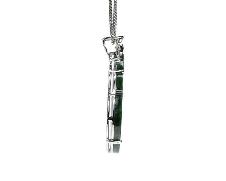 Imperial Green Jadeite Jade Gold Coin and Diamond Pendant, Certified ...