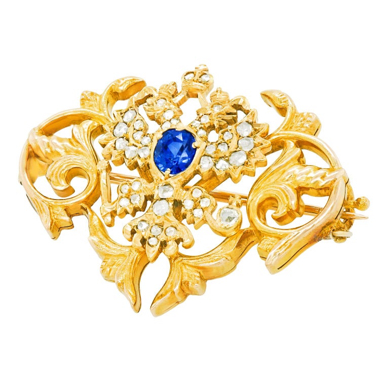Imperial Romanov Crest Brooch For Sale at 1stDibs