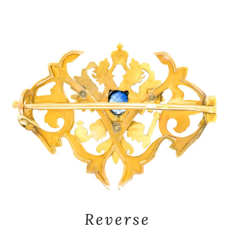 Imperial Romanov Crest Brooch For Sale at 1stDibs
