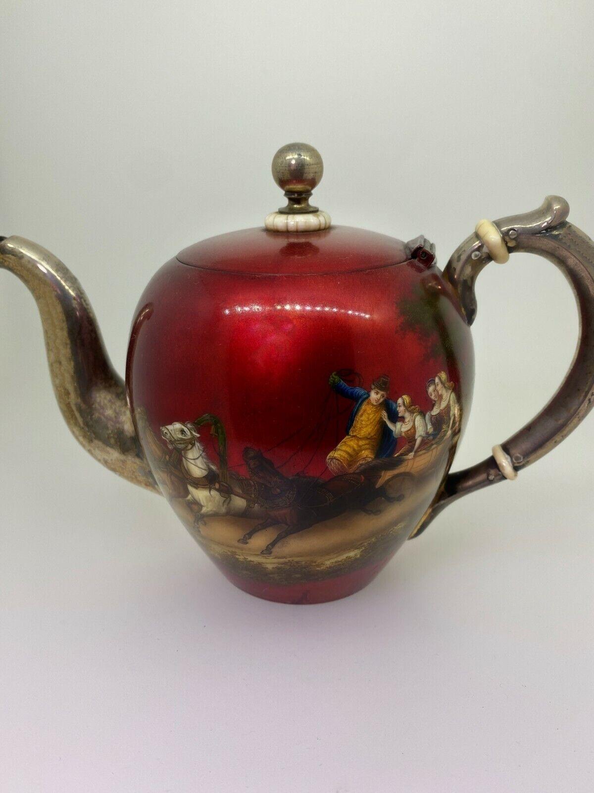 Imperial Russia c1895 Silver/Enamel Tea Set “Seasons” by I. Morozov ...