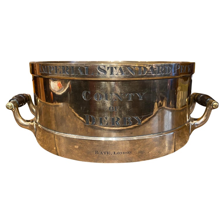 Imperial Standard Peck " County Of Derby " Bronze Measure by Bate Of ...