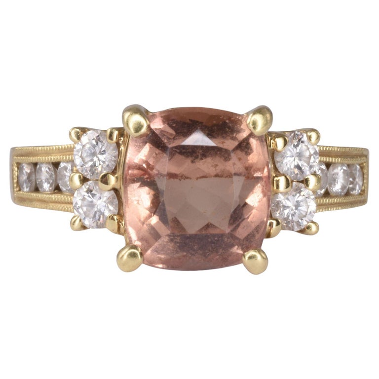 Imperial Topaz 18K Gold Ring For Sale at 1stDibs
