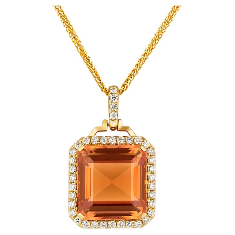 Imperial Topaz Pendant, 32.68 Carats For Sale at 1stDibs