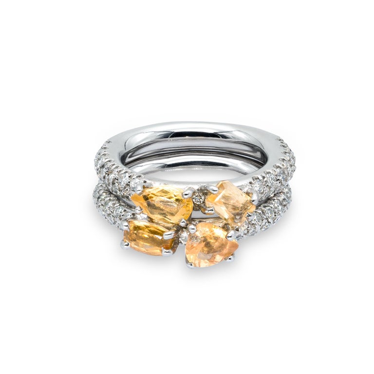 Imperial Topazies and Diamonds d'Avossa Ring For Sale at 1stDibs