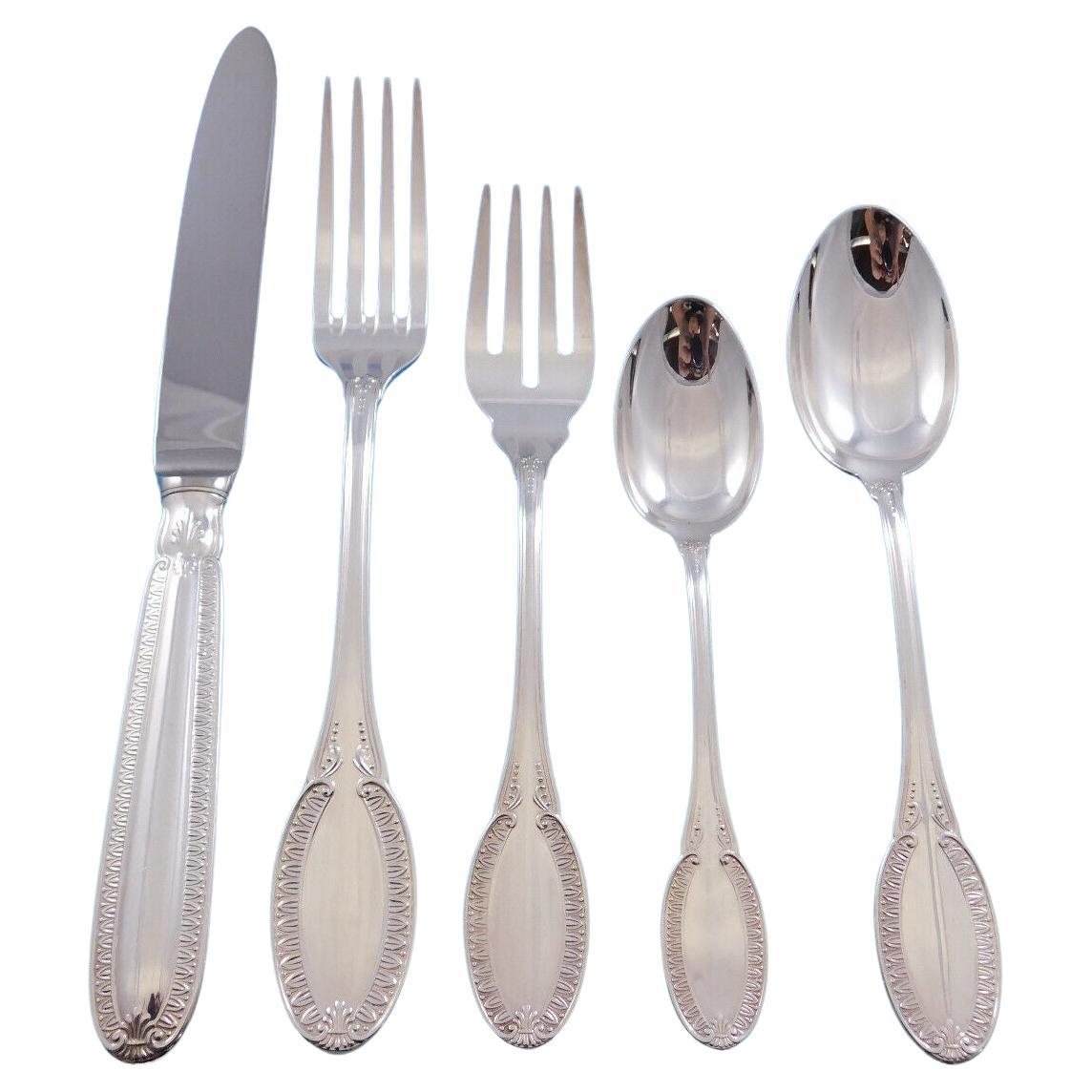 Filet by Broggi Italy Sterling Silver Flatware Set Service 37 Pieces ...