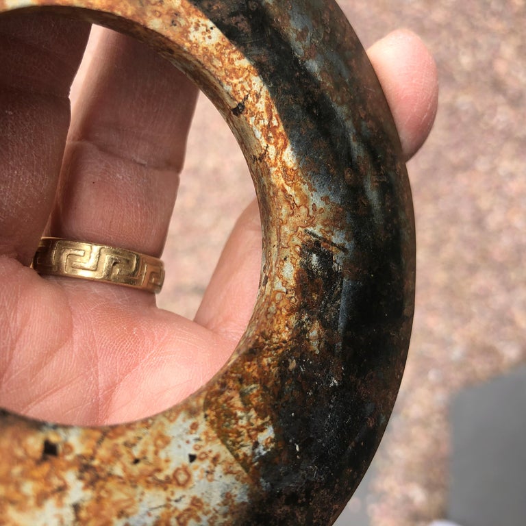 Important Ancient Chinese Russet Jade Ring Bi Disc, 2000 BCE For Sale ...