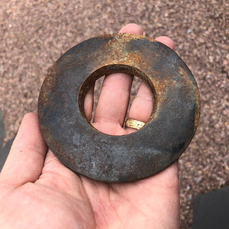 Important Ancient Chinese Russet Jade Ring Bi Disc, 2000 BCE For Sale ...