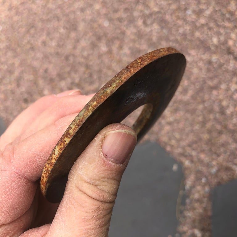 Important Ancient Chinese Russet Jade Ring Bi Disc, 2000 BCE For Sale ...