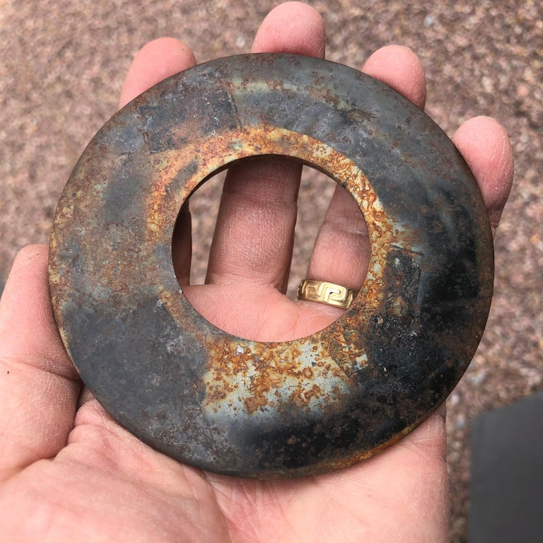 Important Ancient Chinese Russet Jade Ring Bi Disc, 2000 BCE For Sale ...