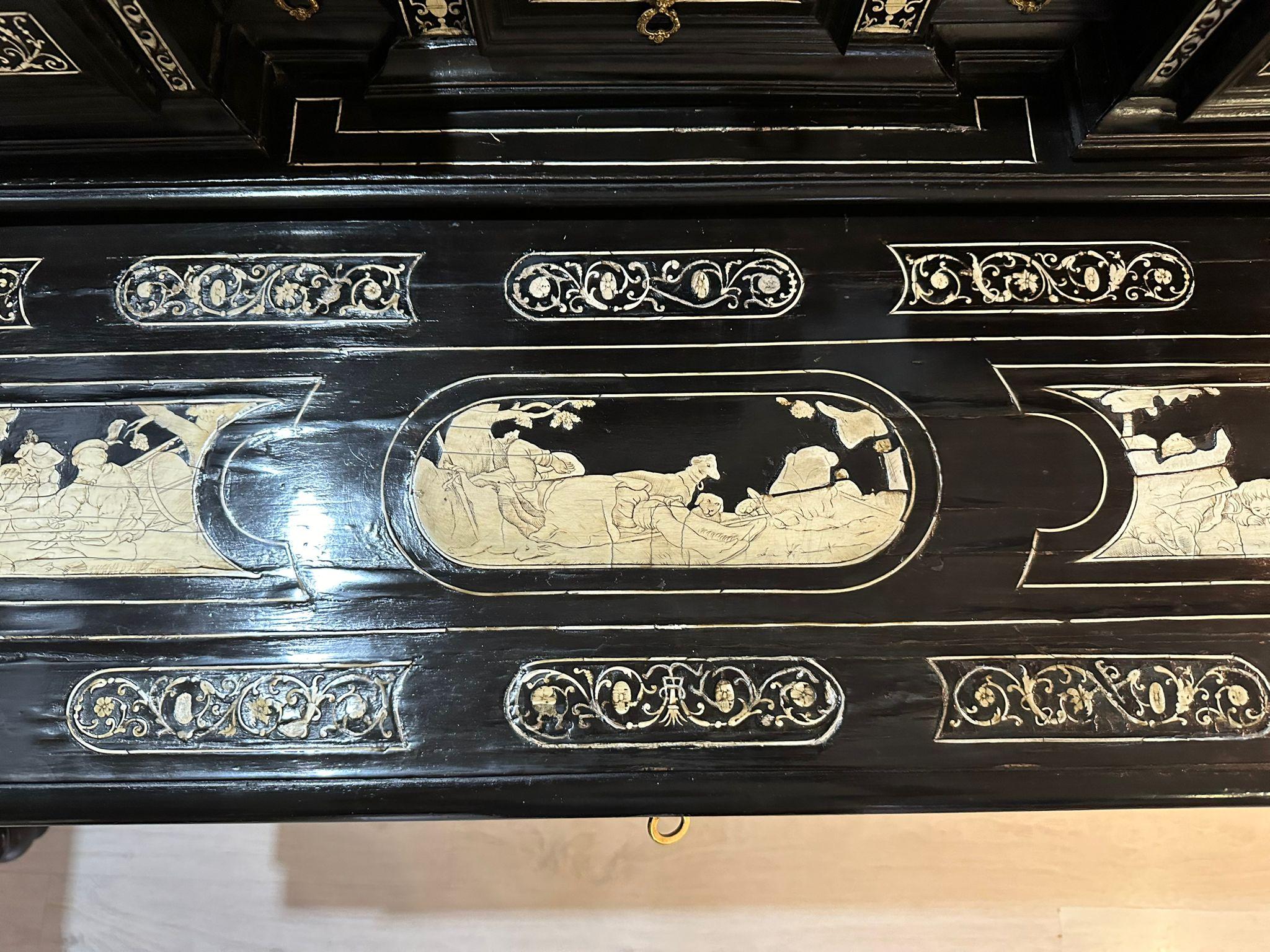 Important and Rare Joseph Bertin - Milan - Ebene Desk 19th Century For ...