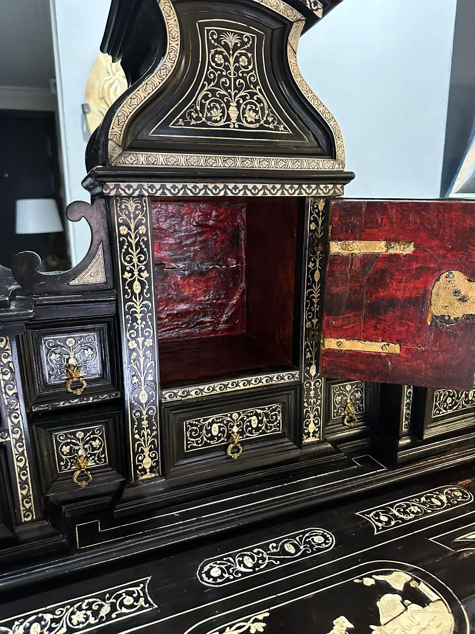 Important and Rare Joseph Bertin - Milan - Ebene Desk 19th Century For ...